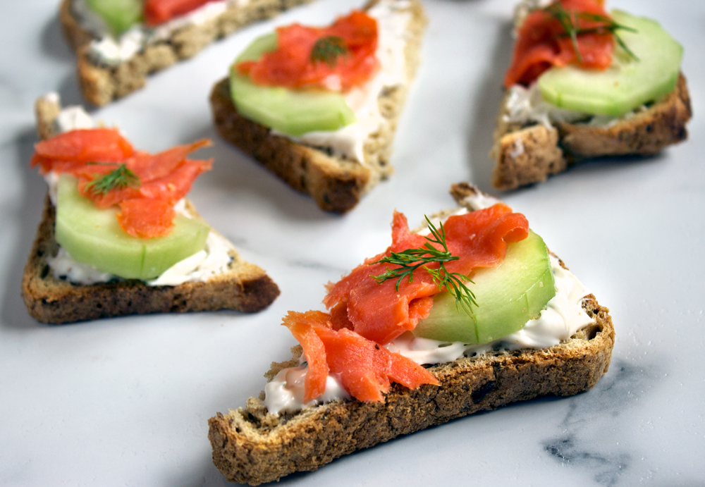 Smoked Salmon on Toast Points | Making Life Sweet